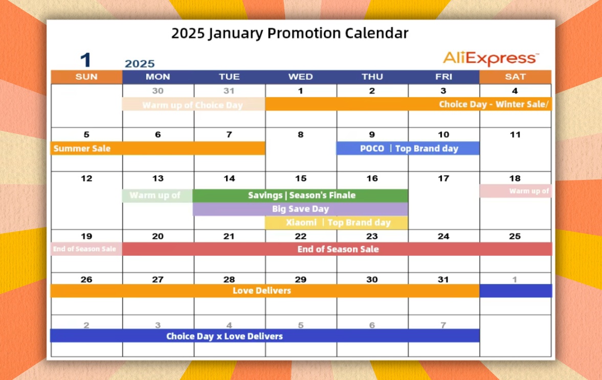 AliExpress Sale Dates (2025) - Current & Upcoming Sales Calendar